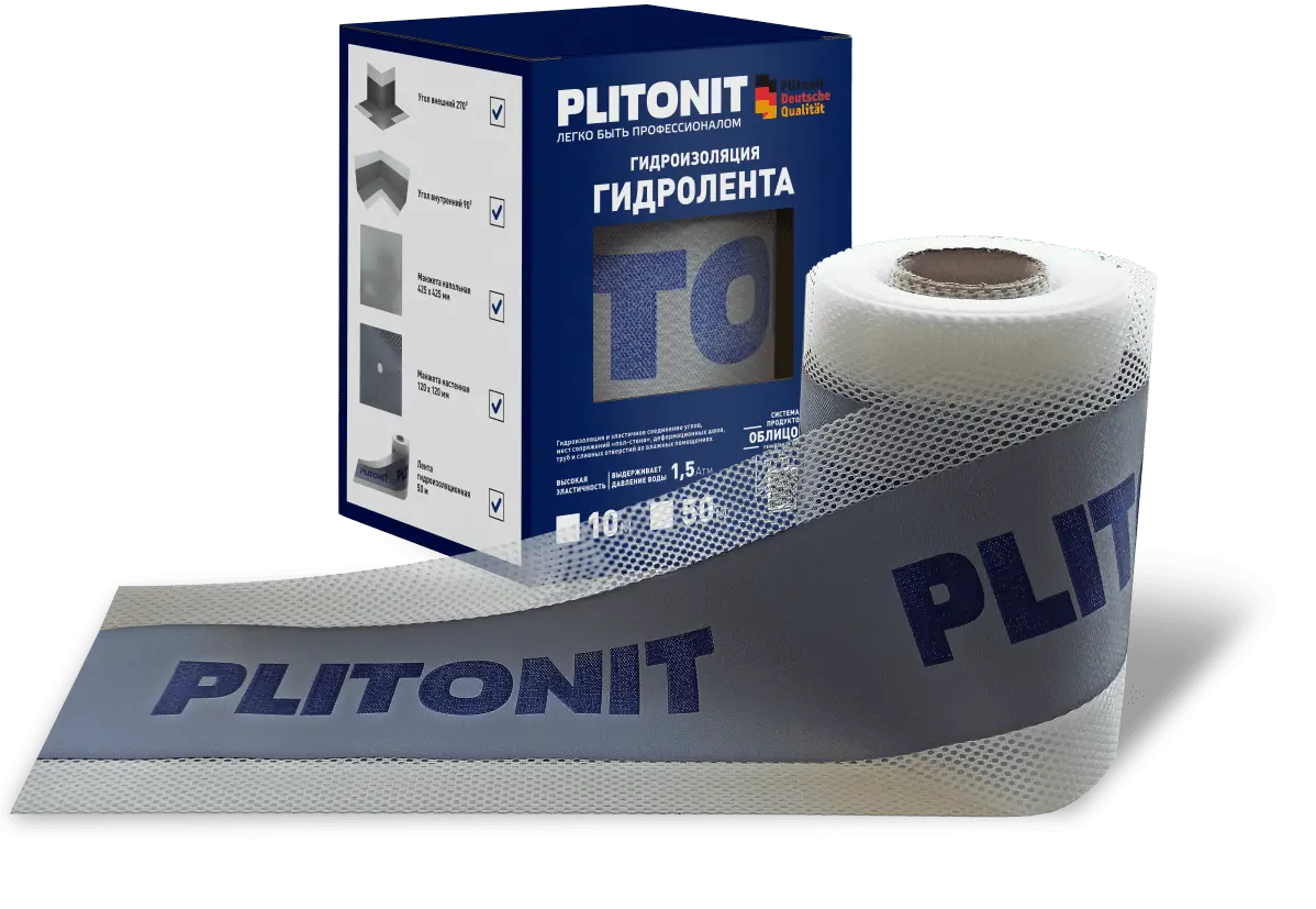 Гидроизоляционная лента PLITONIT ГидроЛента - где купить, инструкция по ...
